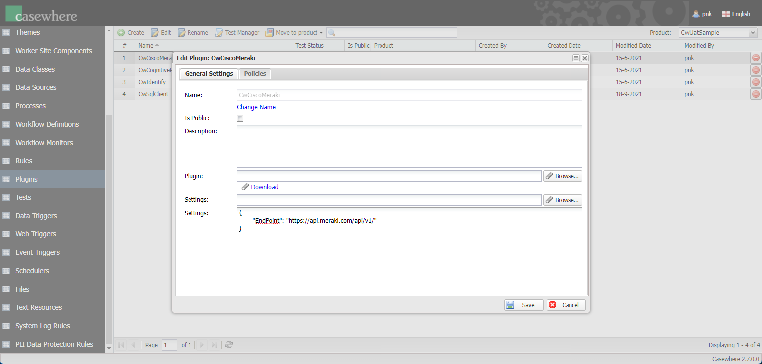 Plugin management | Casewhere Docs