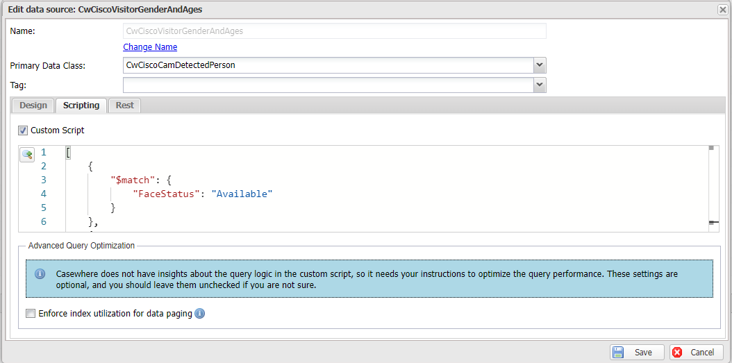 Scripting Data Source Casewhere Docs
