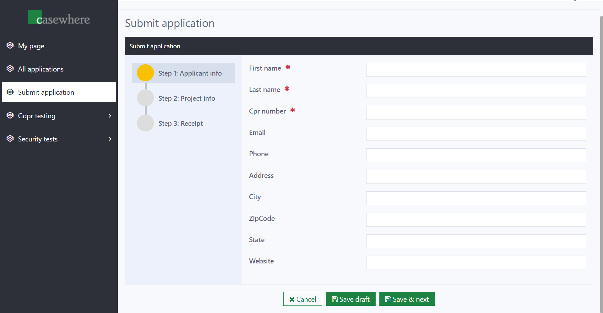 Workflow container | Casewhere Docs
